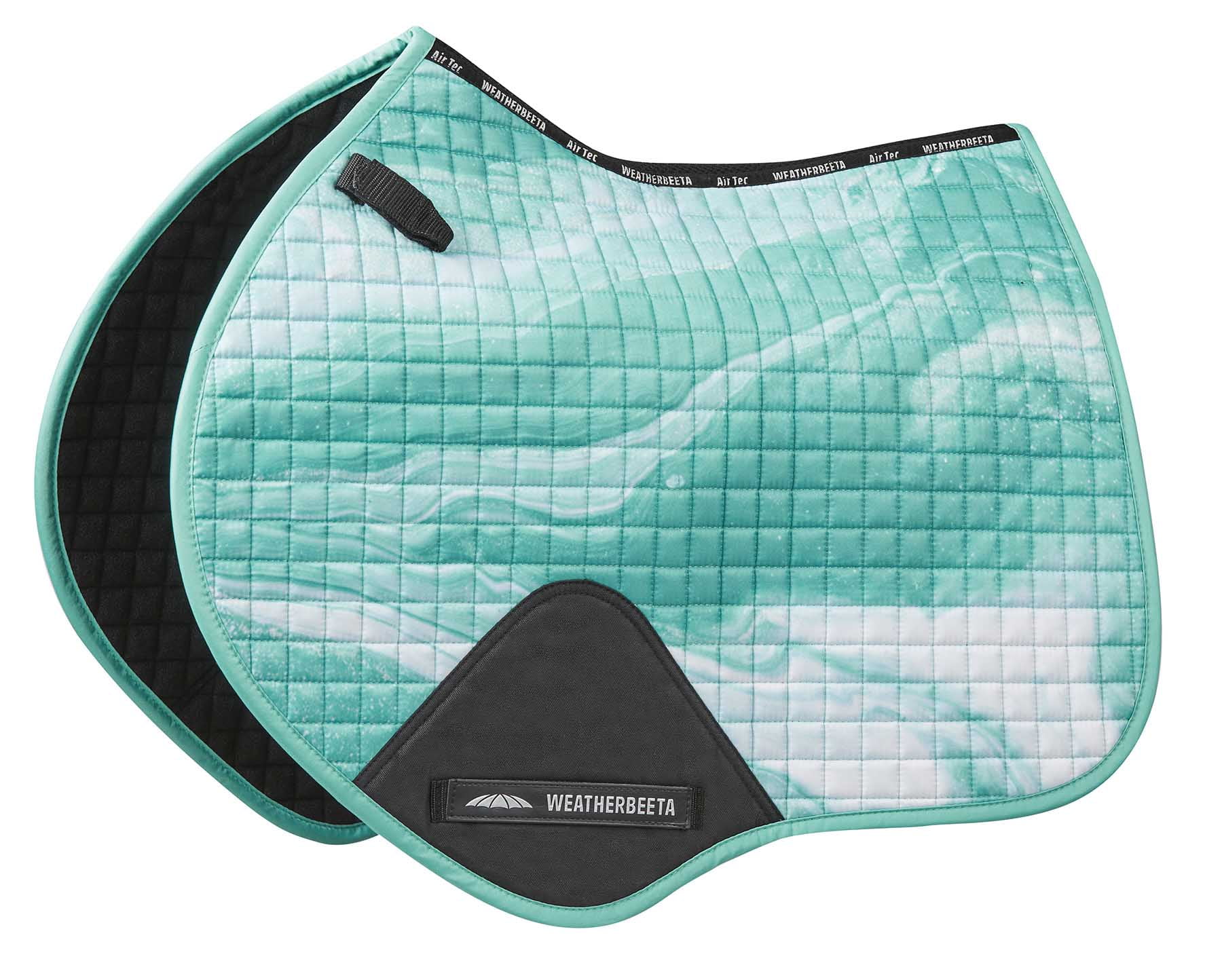 Weatherbeeta Prime Marble Jump Shaped Saddle Pad Turquoise Swirl Marble ...