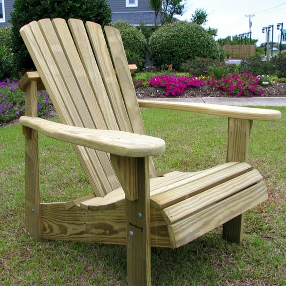 Weathercraft® Classic Wooden Adirondack Chair with Back & Seat Comfort. Pressure Treated ...