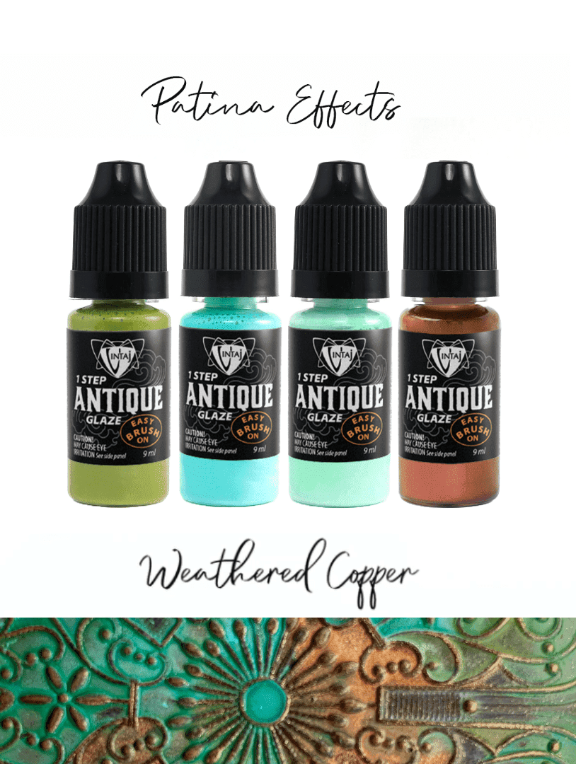 Weathered Copper Patina Effects Kit (4pcs), Antique Glaze, Jewelry ...