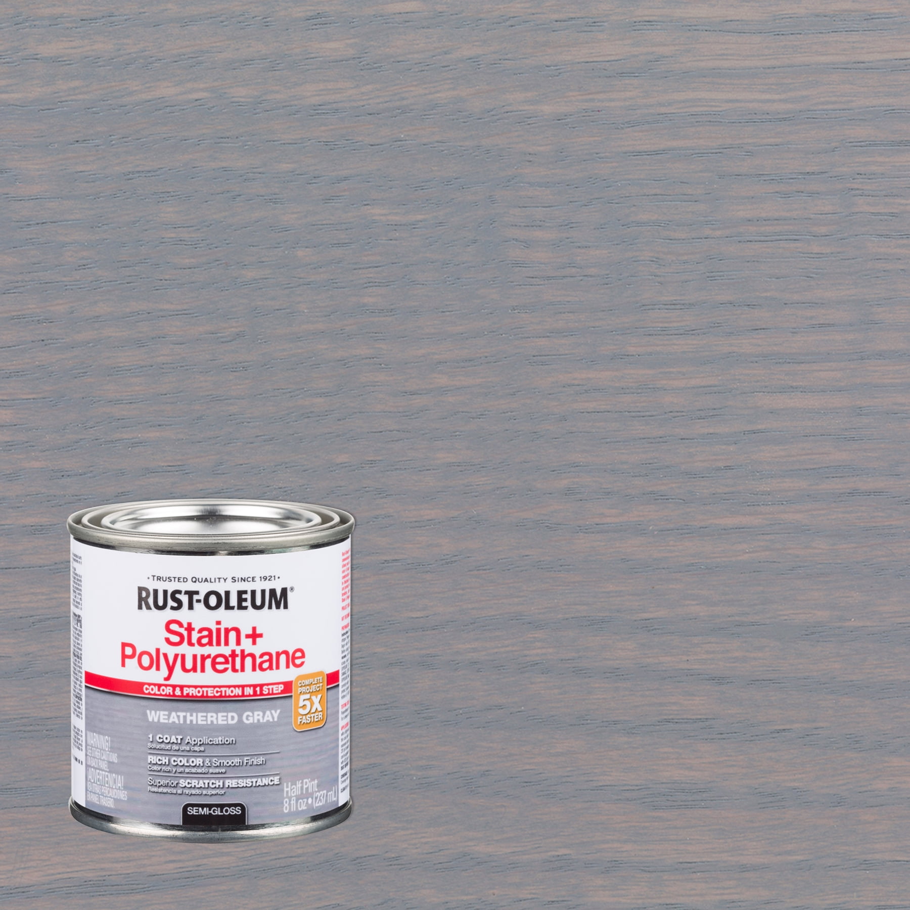 Weathered Gray, Rust-Oleum Stain + Polyurethane Semi-Gloss -330063 ...