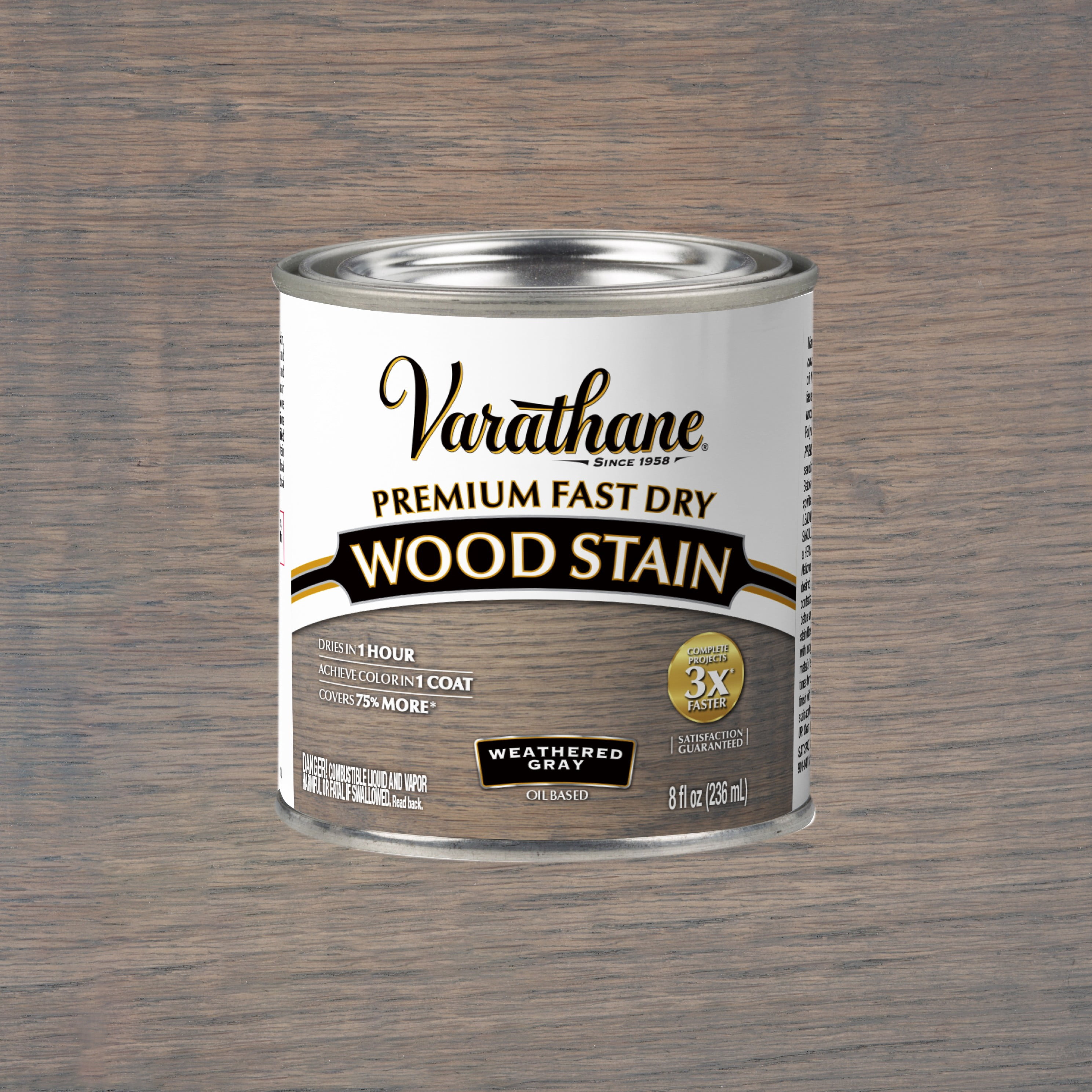 Weathered Gray, Varathane Premium Fast Dry Wood Stain-269398, 8 fl oz ...