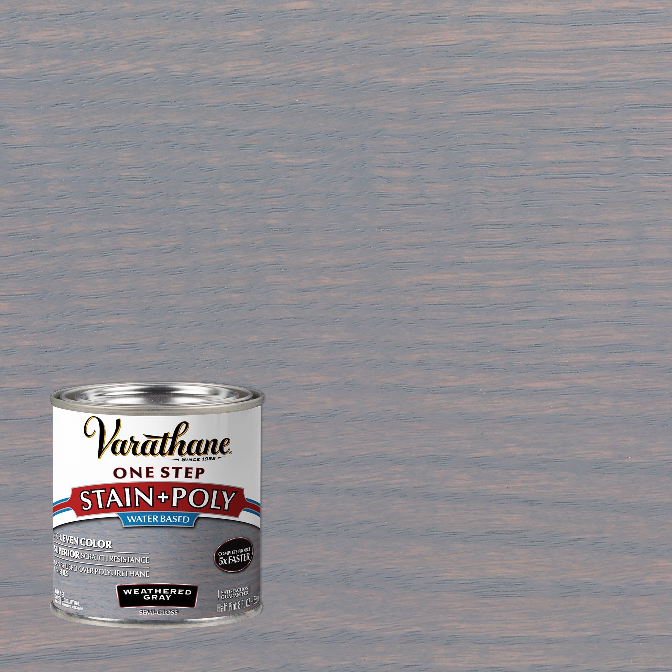 Weathered Gray, Varathane Stain + Polyurethane, Semi-Gloss -384361 ...