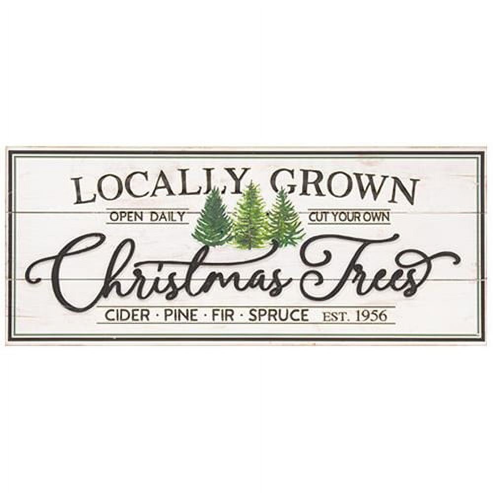 Weathered Locally Grown Christmas Trees Wooden Sign - Walmart.com