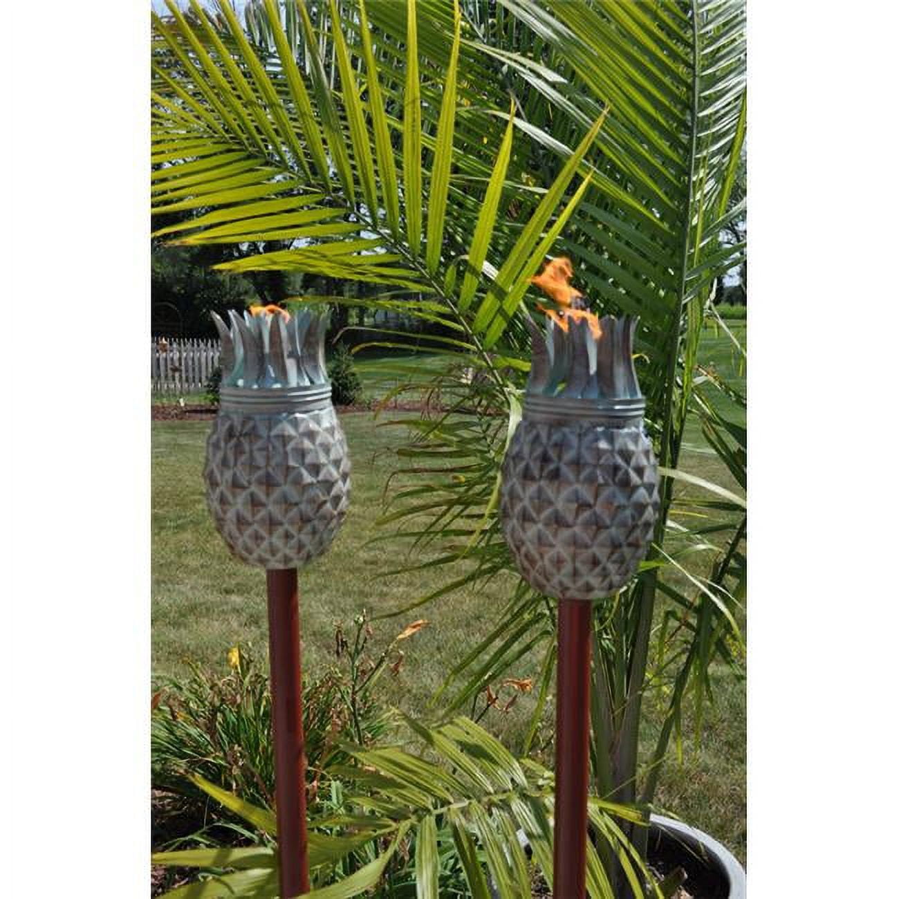 Weathered Patina Pineapple Garden Torches - Set of 2 - Walmart.com