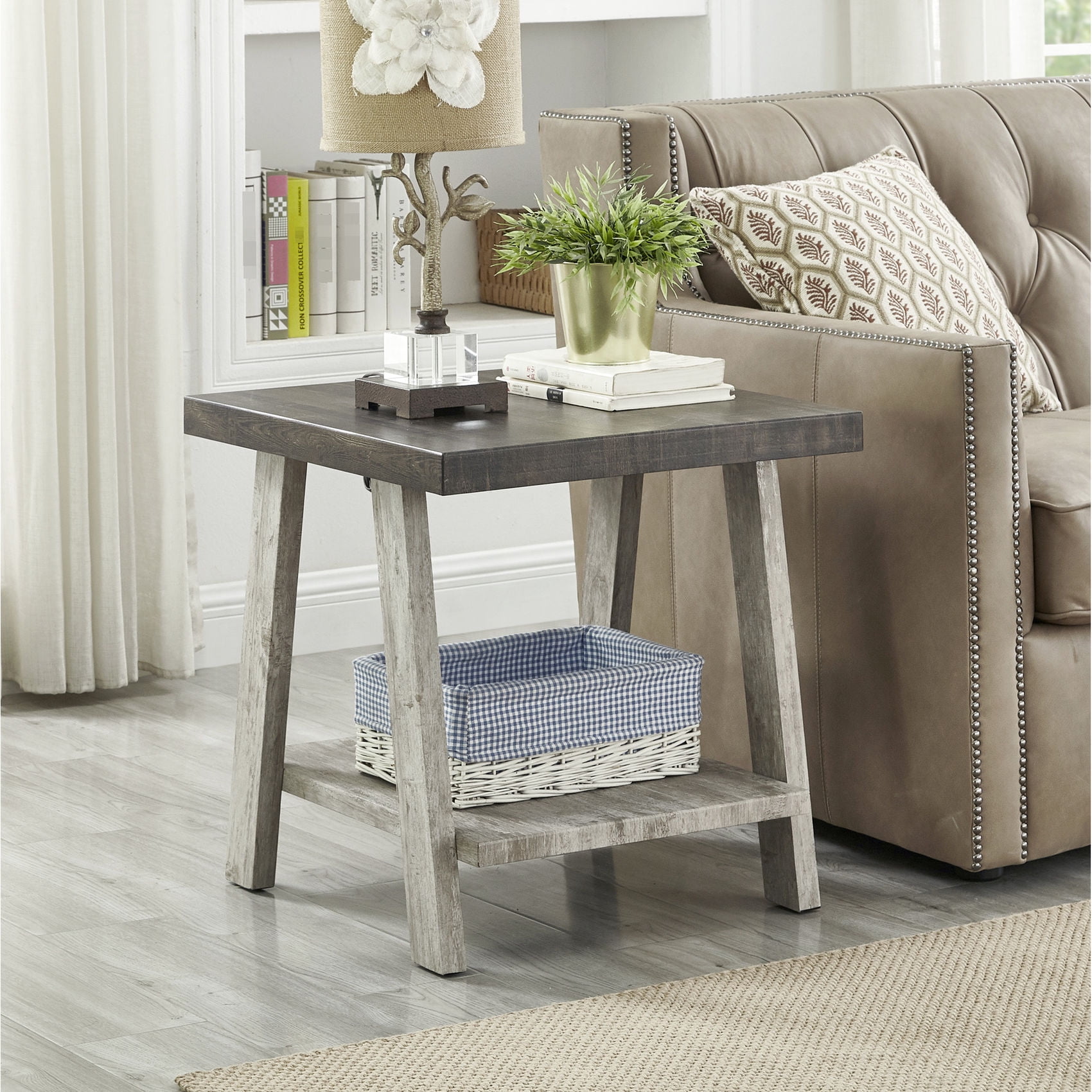 Weathered Walnut and Gray Finish for Aesthetic Appeal - Perfect for ...