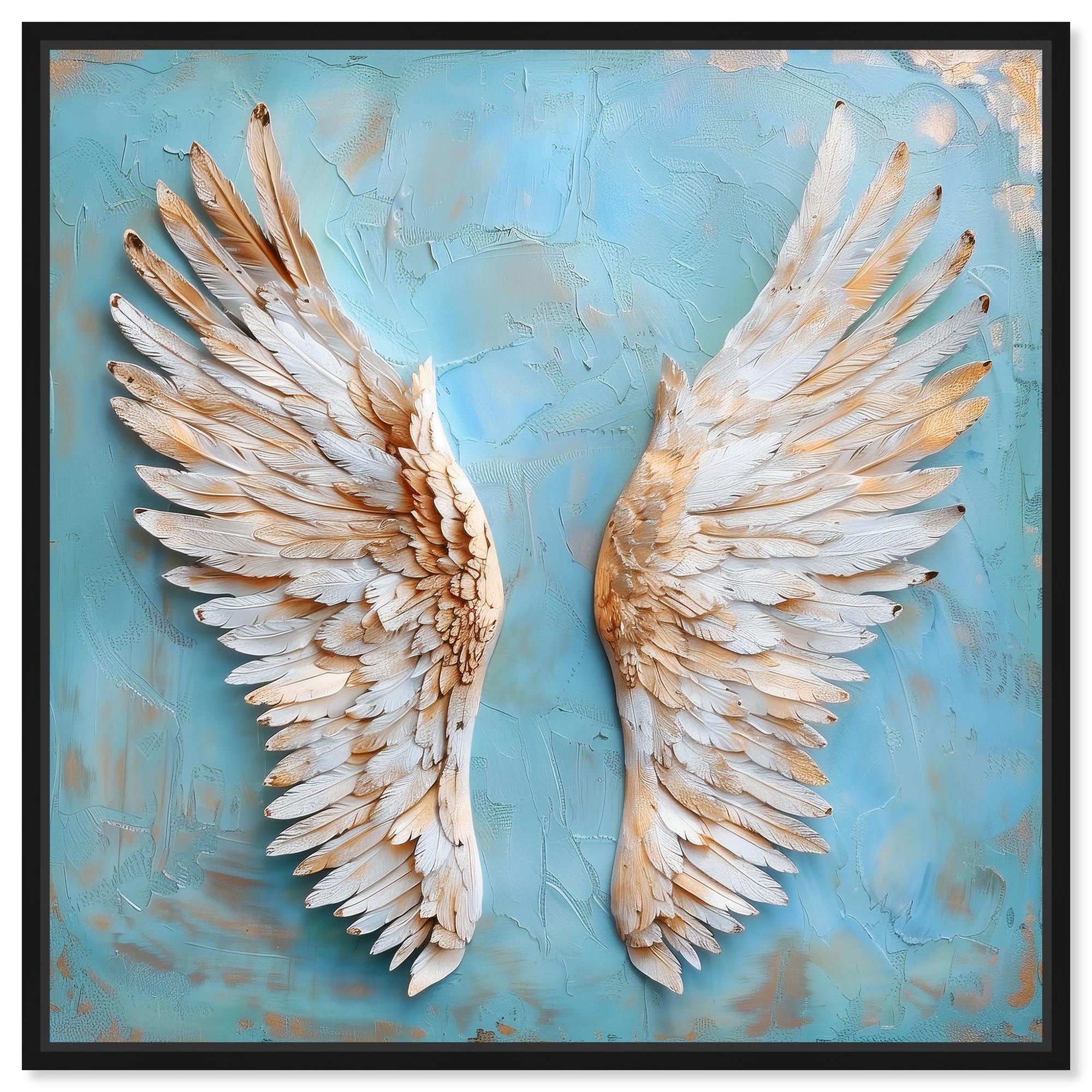 Weathered Wings III Canvas Wings Wall Art by Art Remedy, Black Frame ...