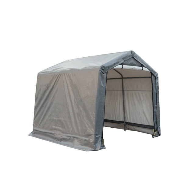 Weatherfast 8'x8'x7' All Season Steel Frame Peak Roof Outdoor Storage ...