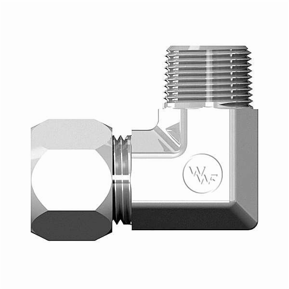 Weatherhead Elbow, Steel, Comp. 1/2 in, MNPT 3/4 in 7405X08X08 ...