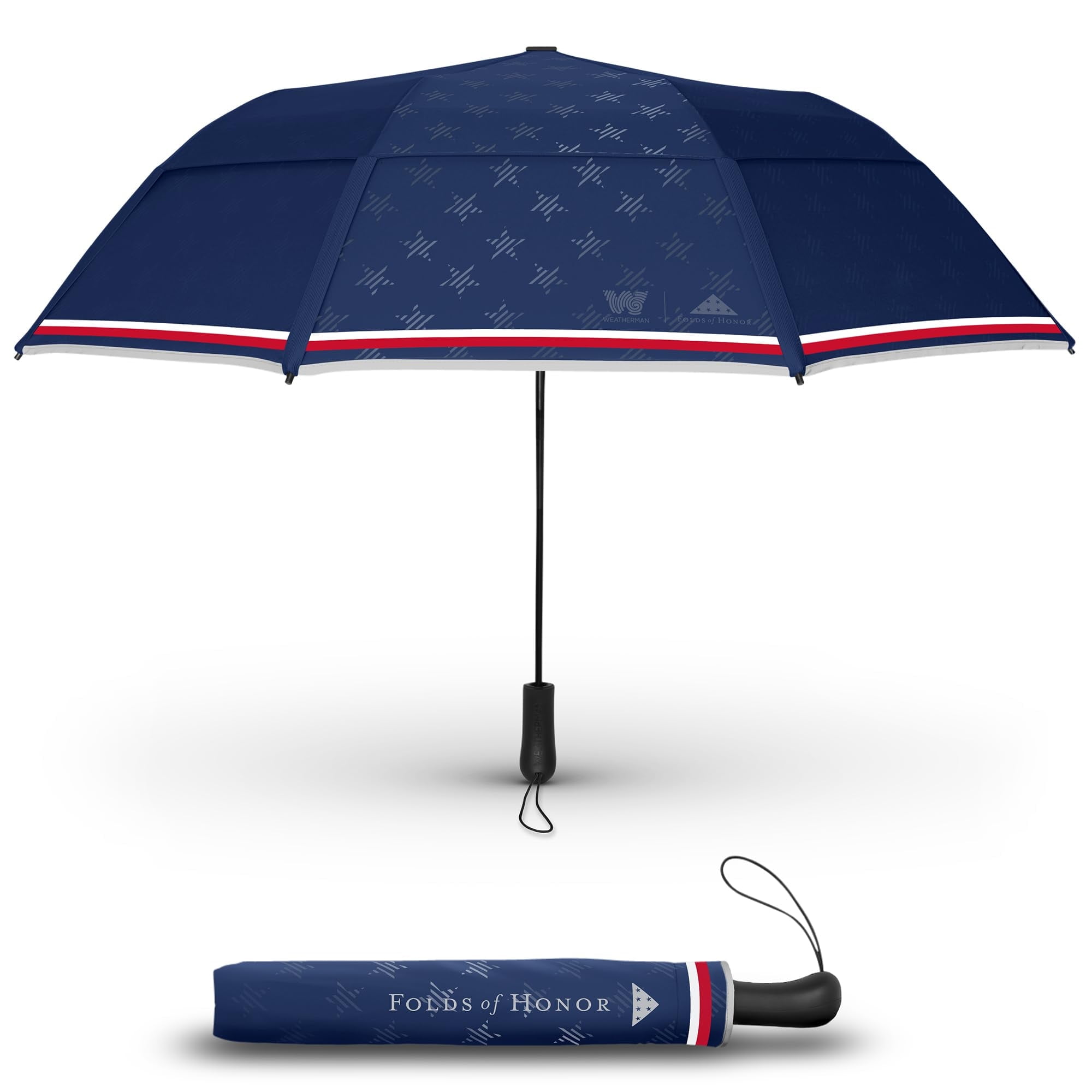 Weatherman Umbrella - Folds of Honor - Heavy Duty & Compact Collapsible ...