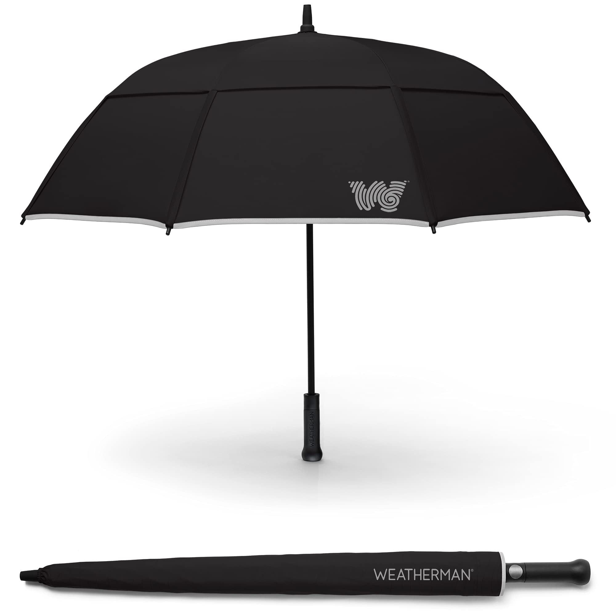 Weatherman Umbrella - Stick Umbrella - Windproof Umbrella Resists Up to ...