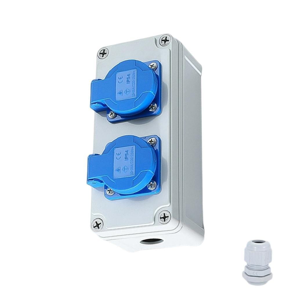 Weatherproof 3 Hole 16A Power Outlet Protective Case Impact Resistant ...