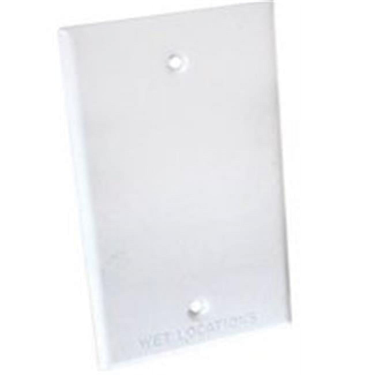 Weatherproof 5173-6 White Single Gang Blank Switch Plate Cover ...