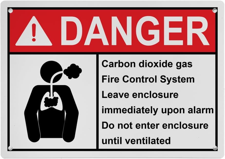 Weatherproof ANSI Do Not Enter Sign (Carbon dioxide gas Fire Control ...