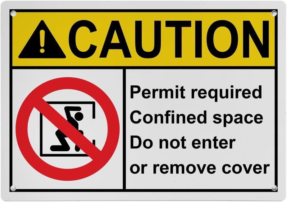 Weatherproof ANSI Do Not Enter Sign (Permit required Confined space Do ...