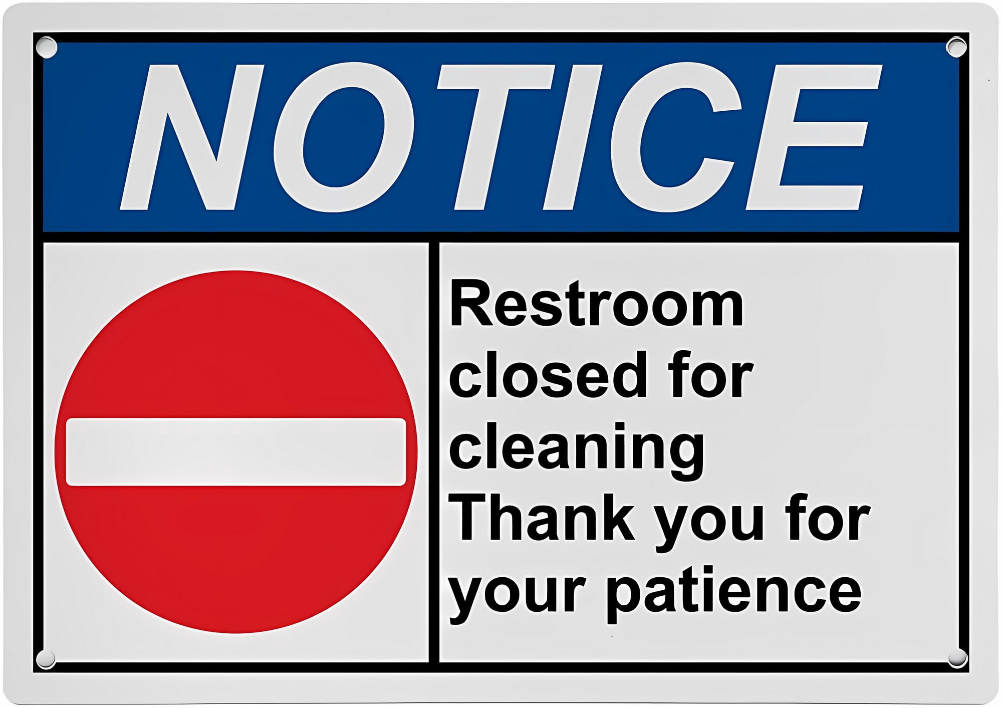 Weatherproof ANSI Restroom Closed Out of Order Sign (Restroom closed ...