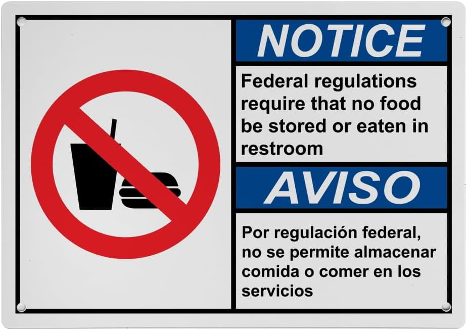 Weatherproof ANSI Restroom General Sign #3- Size 8 in" x 12 in" - UV ...