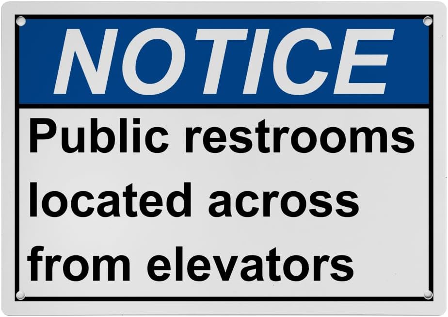 Weatherproof ANSI Restroom Public Private Sign (Public restrooms ...