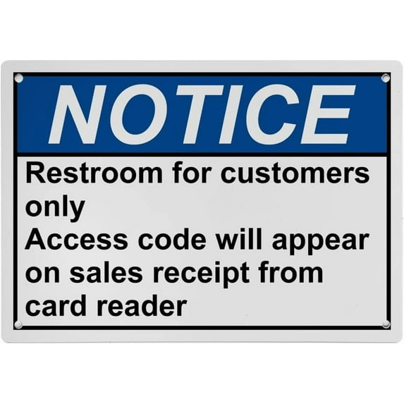 Weatherproof ANSI Restroom Public Private Sign (Restroom for customers ...