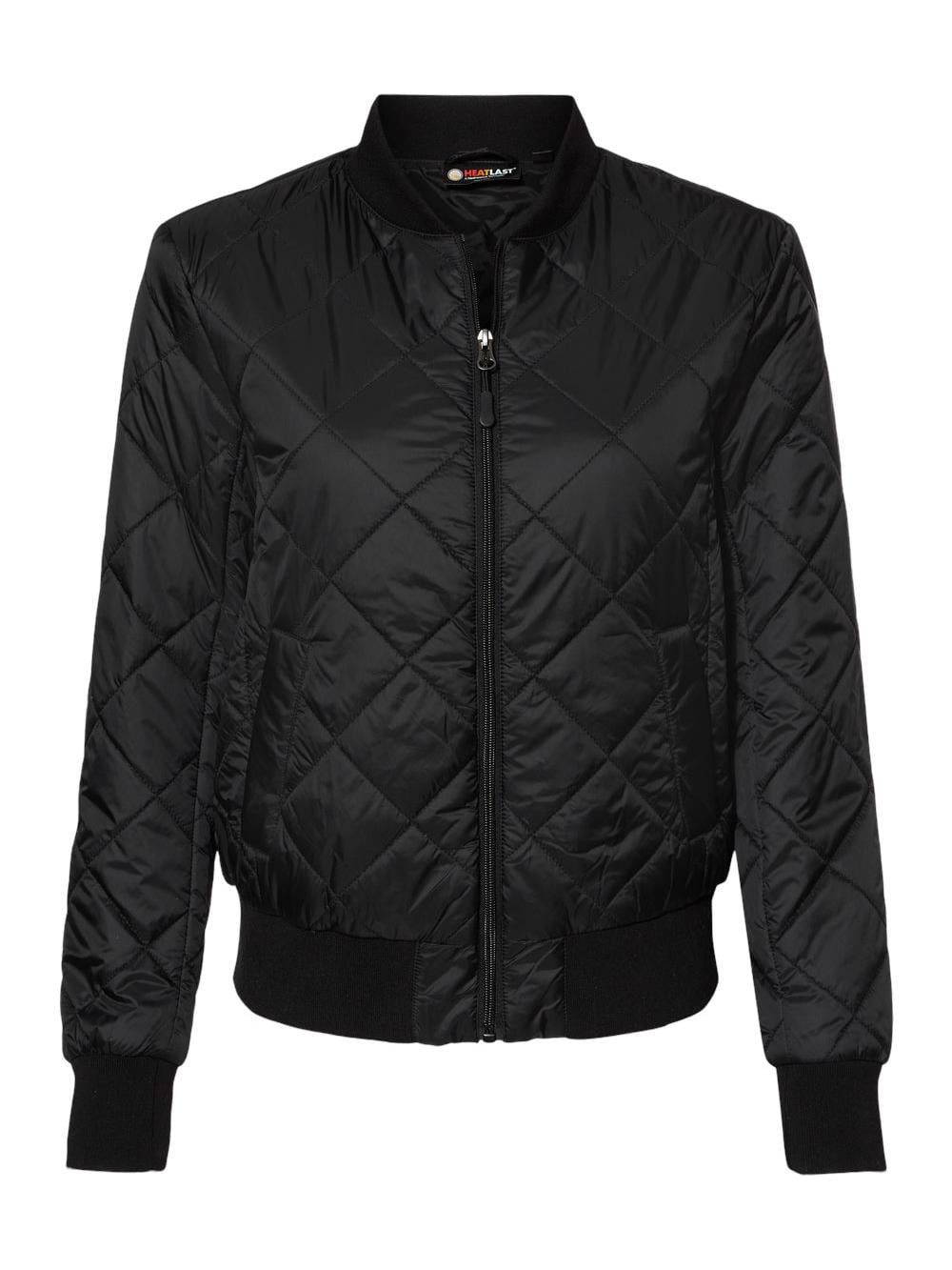 Weatherproof Women's Quilted Bomber Jacket, Black, Small - Walmart.com
