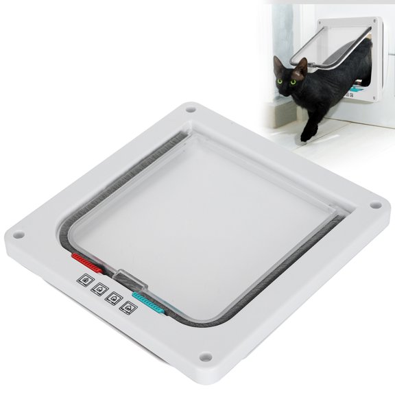 Cat Door for Interior Doors,Cat Puppy Door with Lockable Safe Magnetic ...