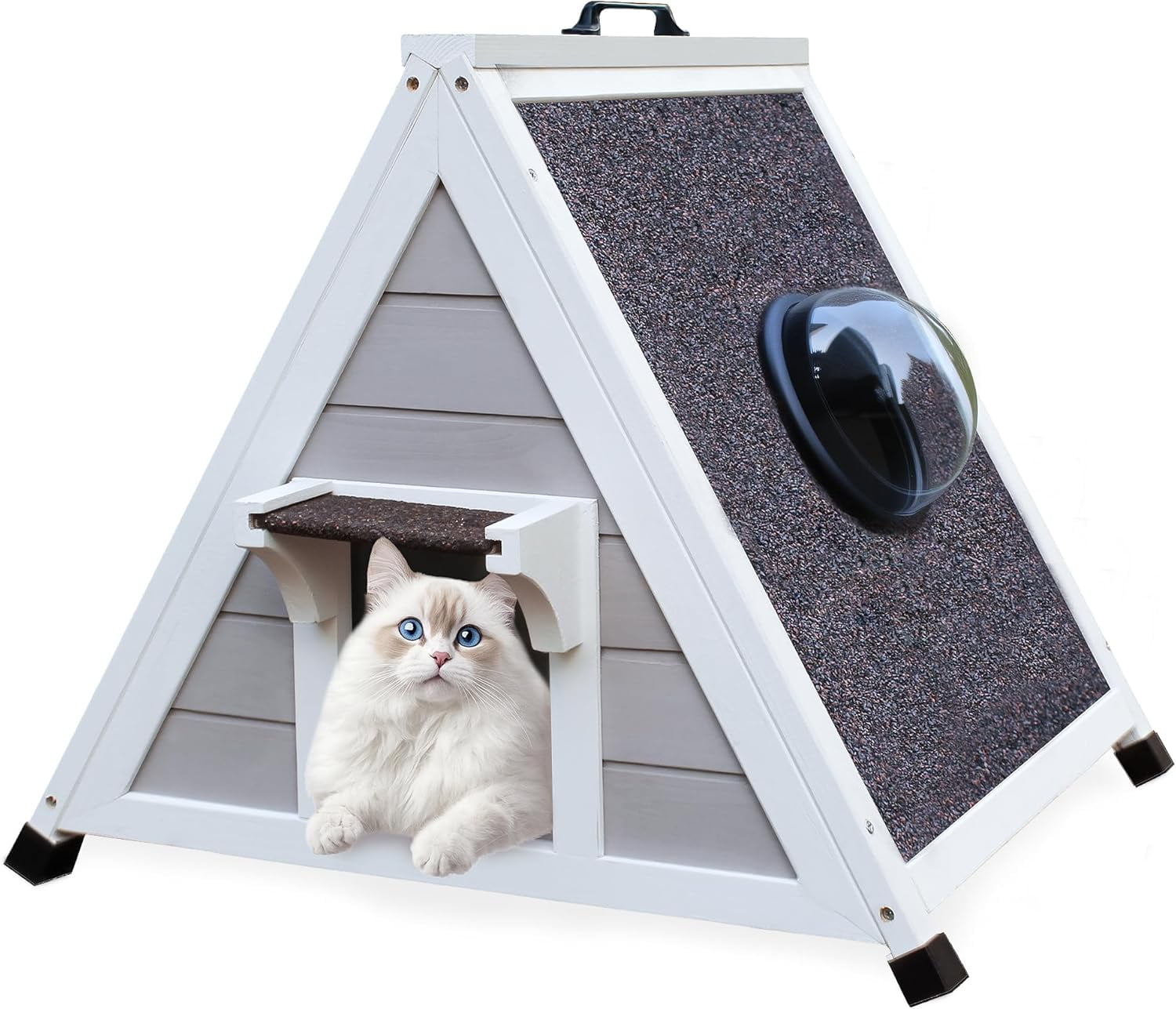Weatherproof Cat House for Feral Cats, Outdoor Cat House for Small Cats ...
