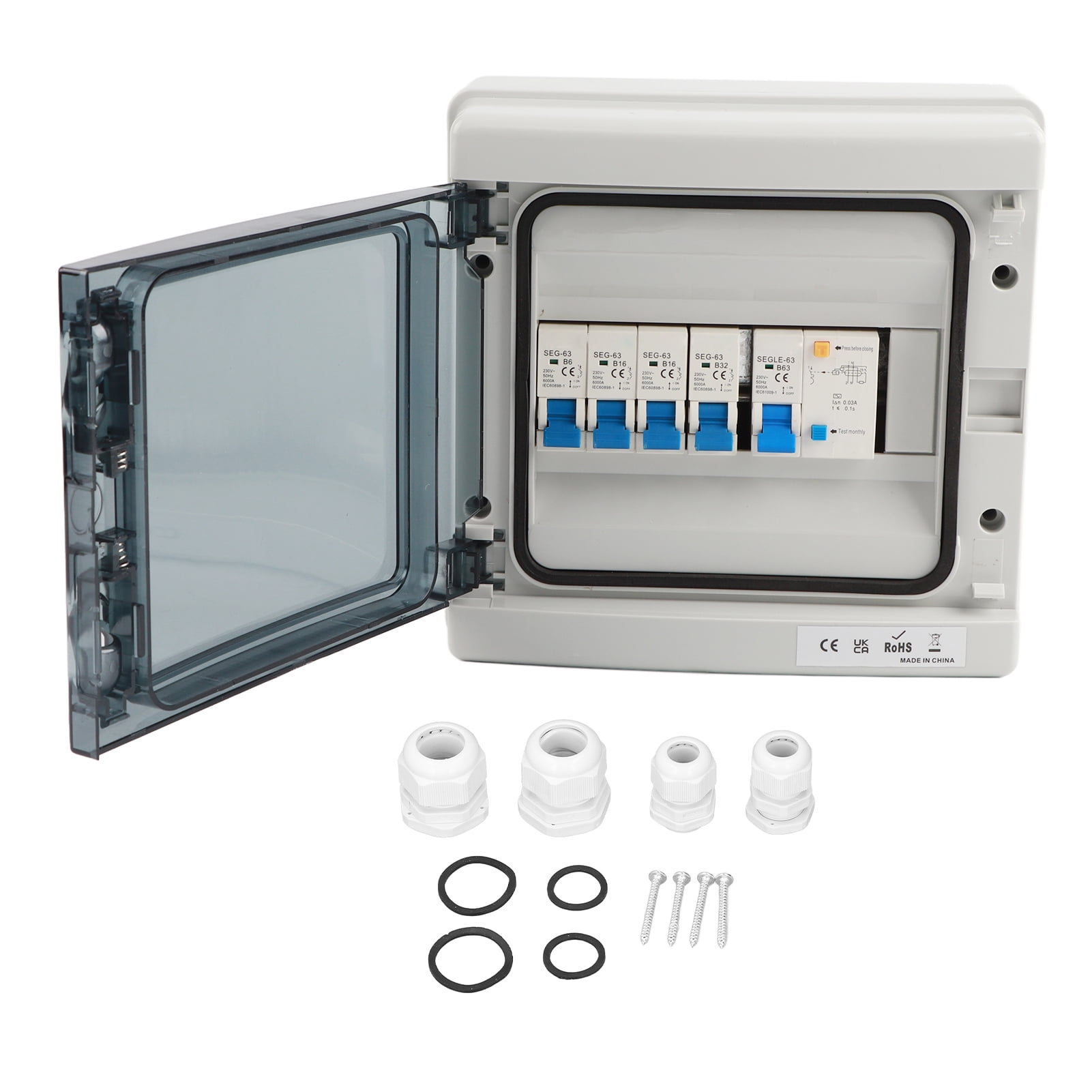 Weatherproof Distribution Box Waterproof European 4 MCB Circuit ...