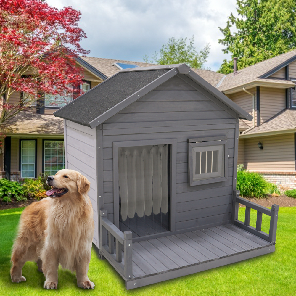 Weatherproof Dog House Terrace Bowl Kit Large Outdoor Pet Shelter ...