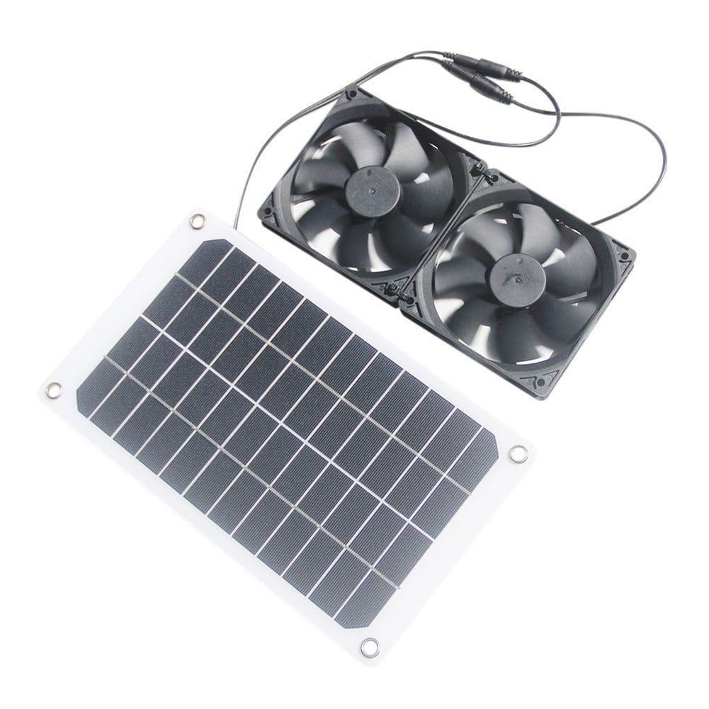 Weatherproof Dual Fans with 10W Solar Panel for Chicken Coops and ...