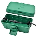 Hrensaw Weatherproof Electrical Connection Box 12 Gauge 7.87" Green 2 Outlets Outdoor Extension ...