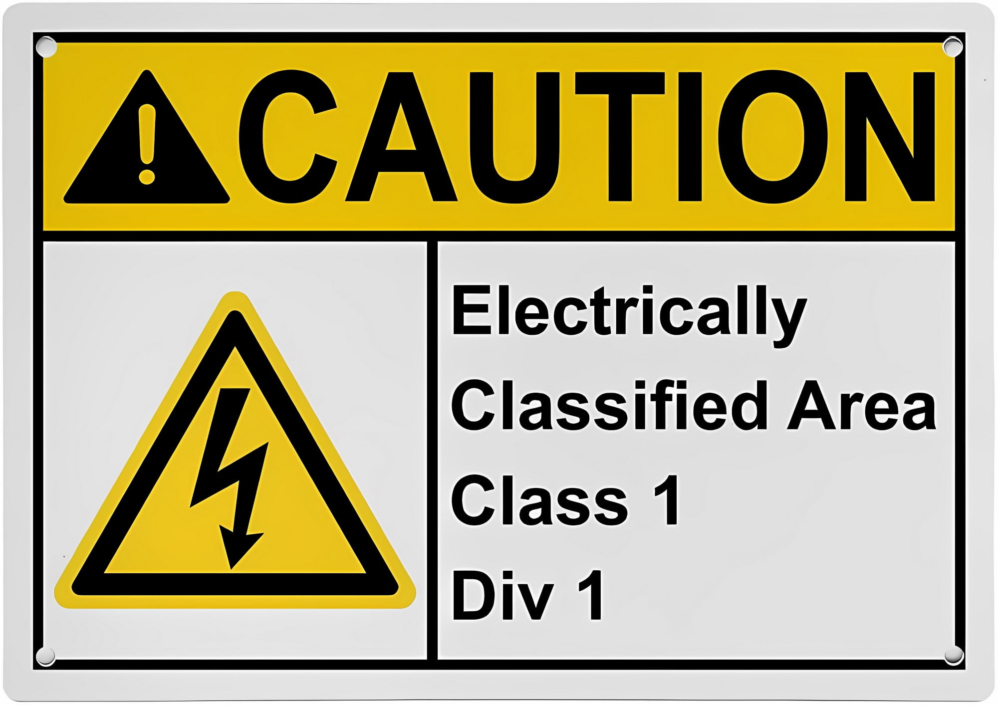 Weatherproof Horizontal ANSI Electrical Sign (Electrically Classified ...
