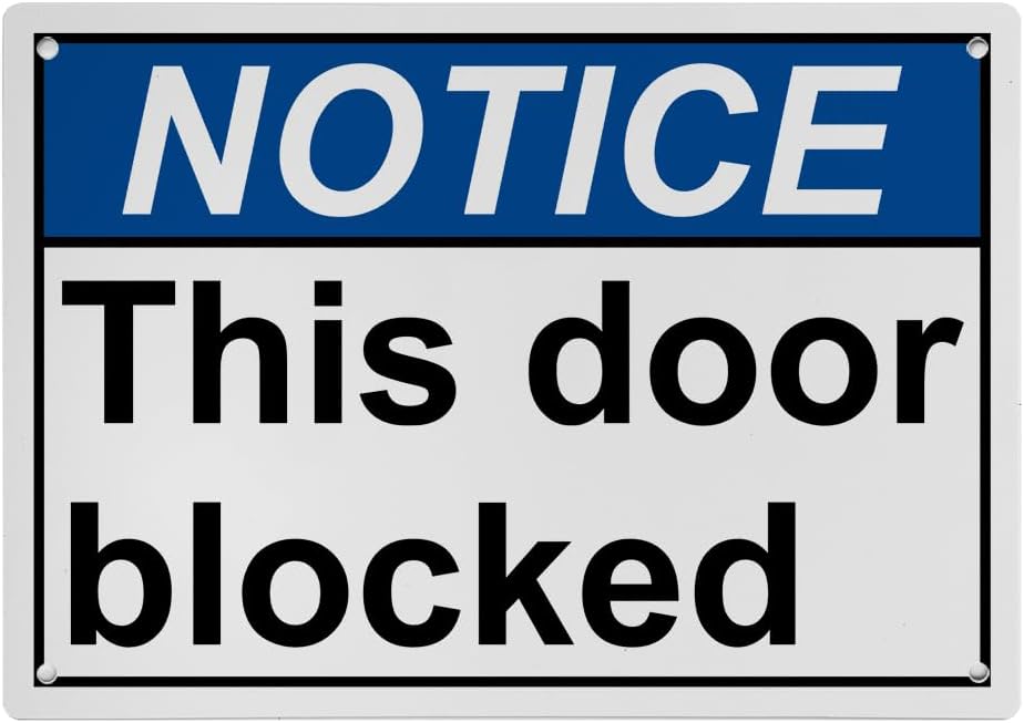 Weatherproof Horizontal ANSI Not an Exit Sign (This door blocked) 8 in ...