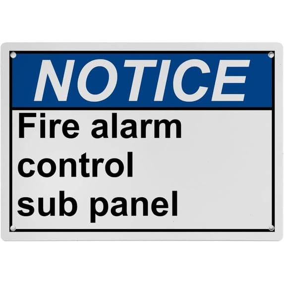 Weatherproof Horizontal ANSI FDC Sign (Fire alarm control sub panel) 8 ...