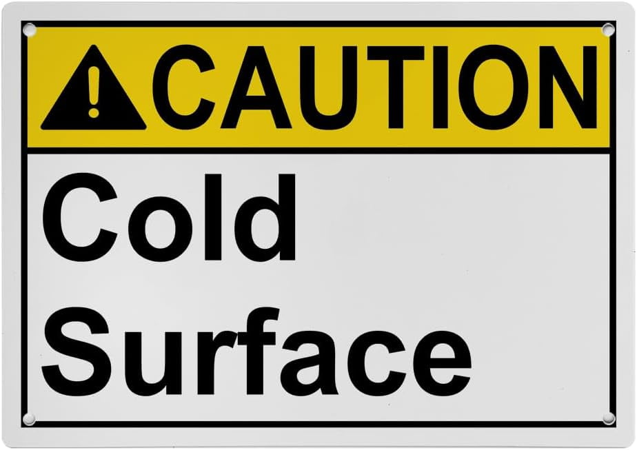 Weatherproof Horizontal ANSI Food Prep Kitchen Safety Sign (Cold ...