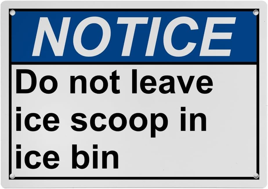 Weatherproof Horizontal ANSI Food Prep Kitchen Safety Sign (Do not ...