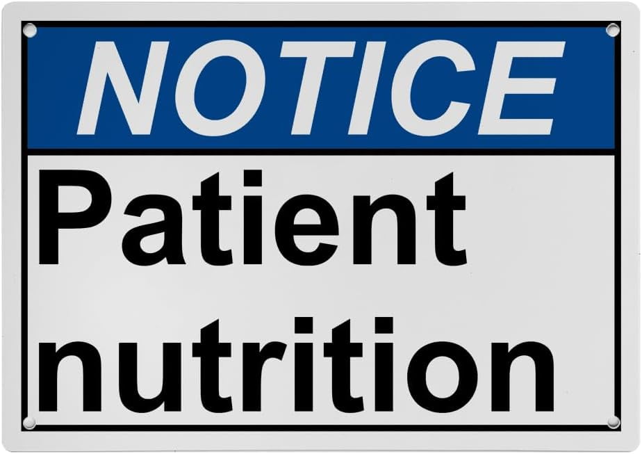 Weatherproof Horizontal ANSI Food Prep Kitchen Safety Sign (Patient ...