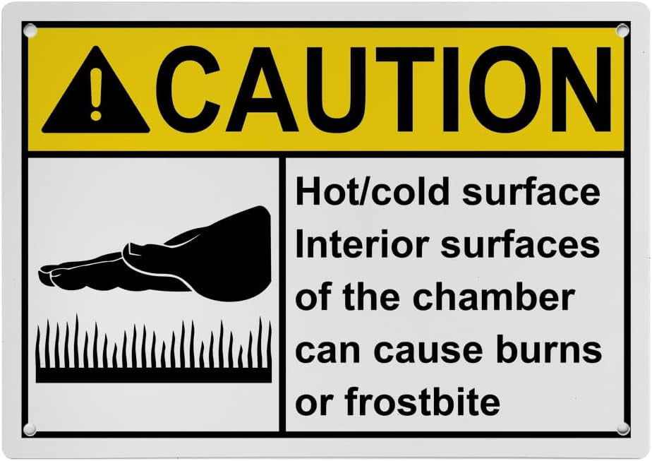 Weatherproof Horizontal ANSI Hot Burn Sign (Hot/cold surface Interior ...