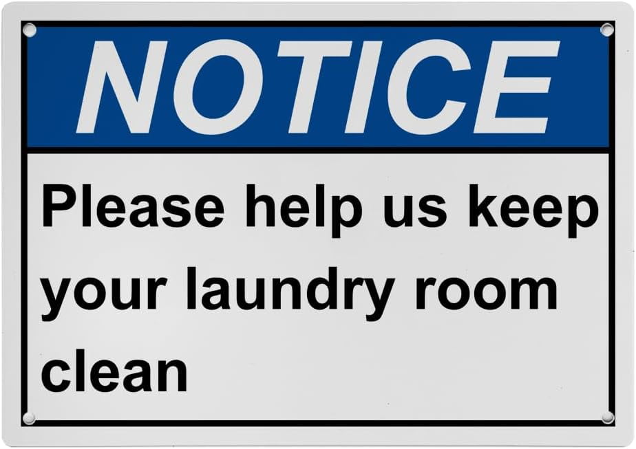 Weatherproof Horizontal ANSI Housekeeping Sign (Please help us keep ...