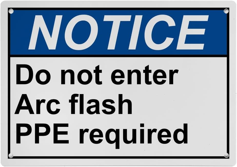 Weatherproof Horizontal ANSI PPE General Sign (Do not enter Arc flash ...