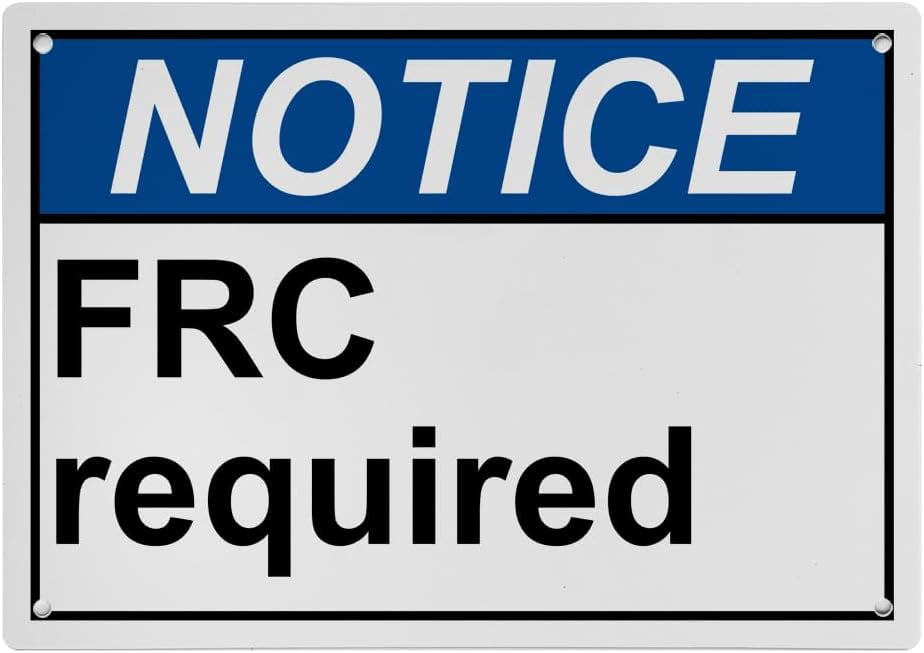 Weatherproof Horizontal ANSI PPE General Sign (FRC required) 8 in" x 12 ...