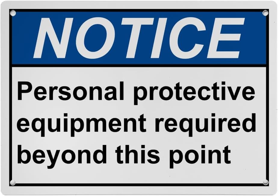 Weatherproof Horizontal ANSI PPE General Sign (Personal protective ...