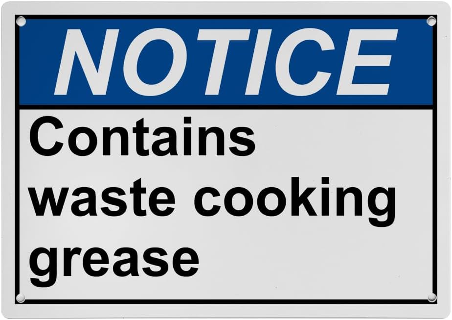 Weatherproof Horizontal ANSI Policies Regulations Sign (Contains waste ...