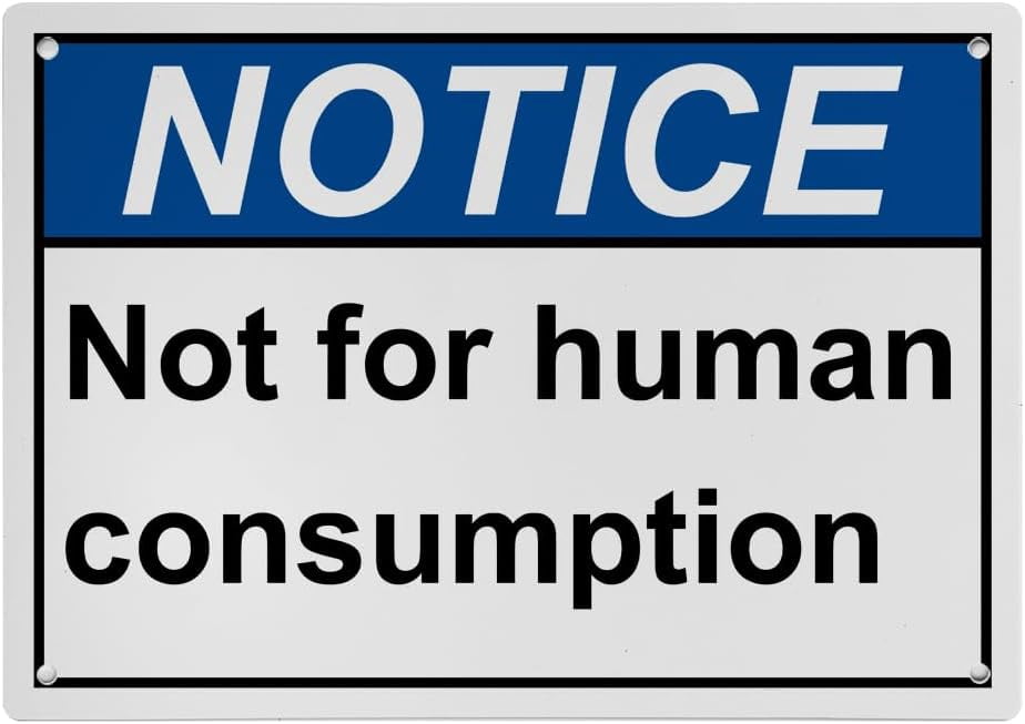 Weatherproof Horizontal ANSI Policies Regulations Sign (Not for human ...