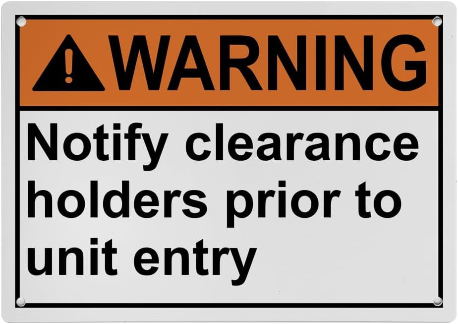 Weatherproof Horizontal ANSI Policies Regulations Sign (Notify ...