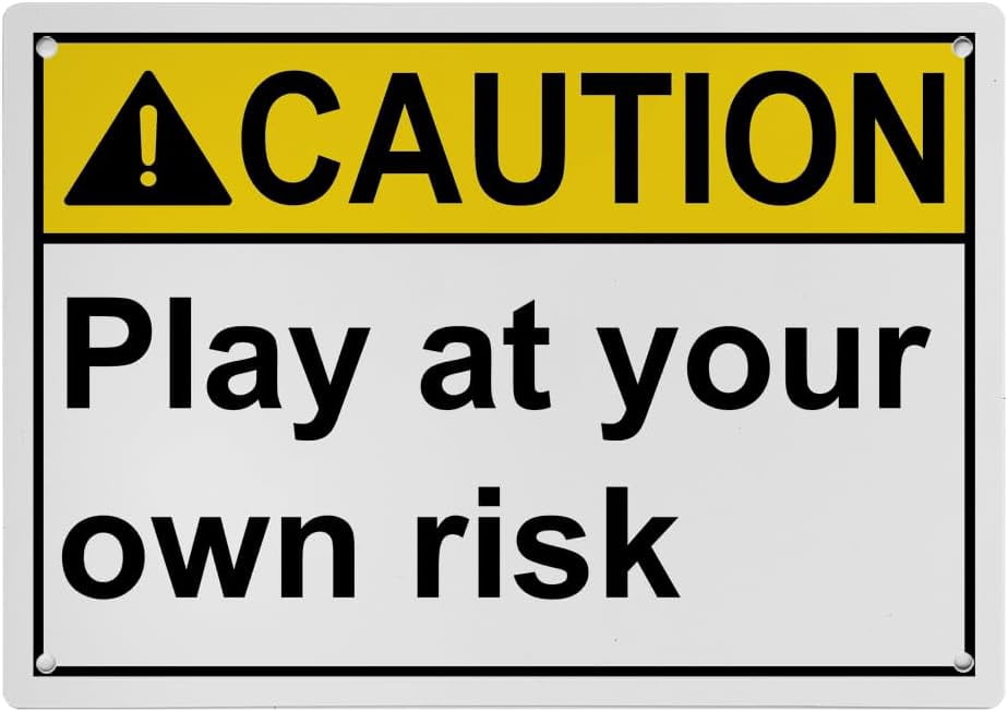 Weatherproof Horizontal ANSI Policies Regulations Sign (Play at your ...