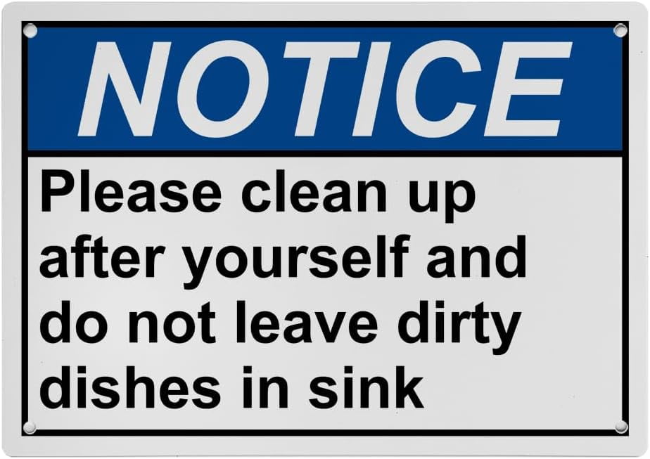 Weatherproof Horizontal ANSI Policies Regulations Sign (Please clean up ...
