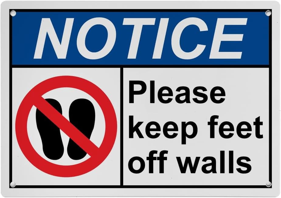 Weatherproof Horizontal ANSI Policies Regulations Sign (Please keep ...