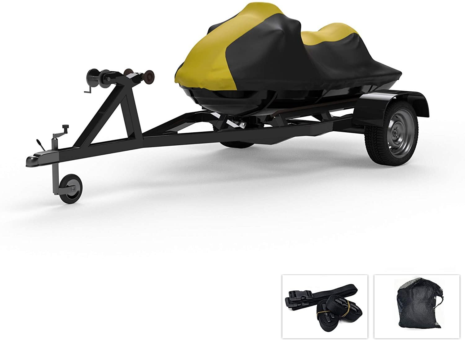 Weatherproof Jet Ski Covers for Polaris SLH 2001-2001 - Yellow/Black ...