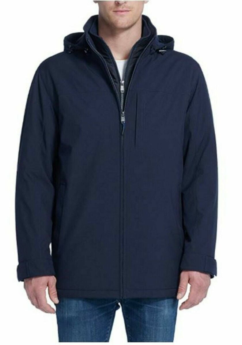 Weatherproof Men's Stretch Tech Double Layer Jacket (Blue, Small ...