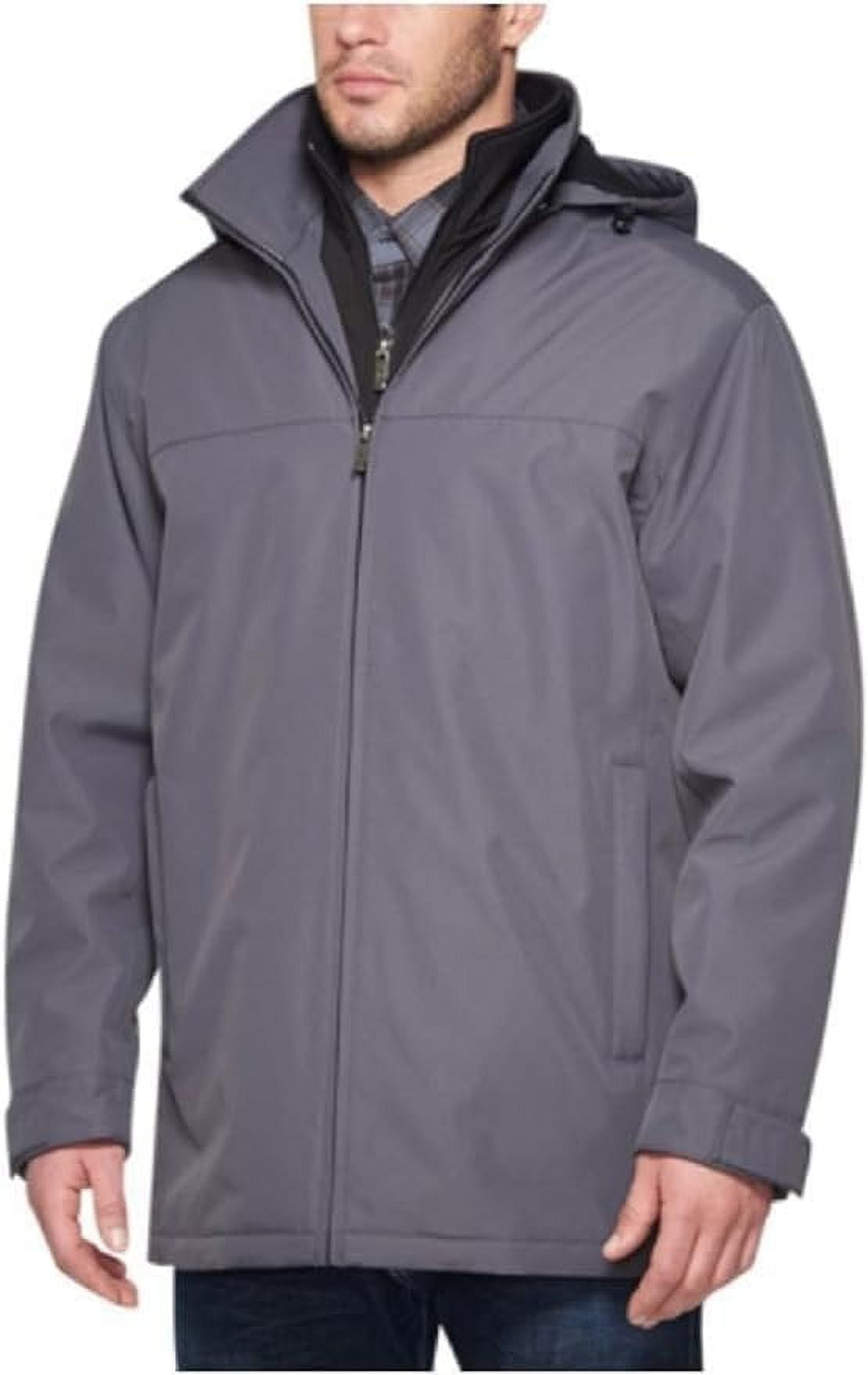 Weatherproof Mens Ultra Tech Removable Fleece Lined Hood Jacket LARGE ...