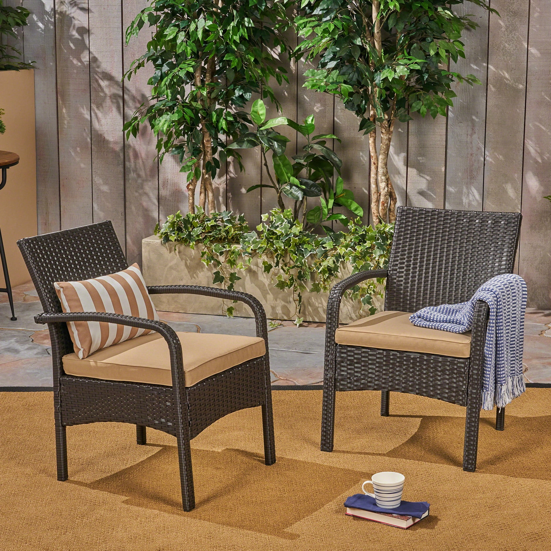 Weatherproof PE Rattan and Iron Chair - Exotic Flair for Patio ...